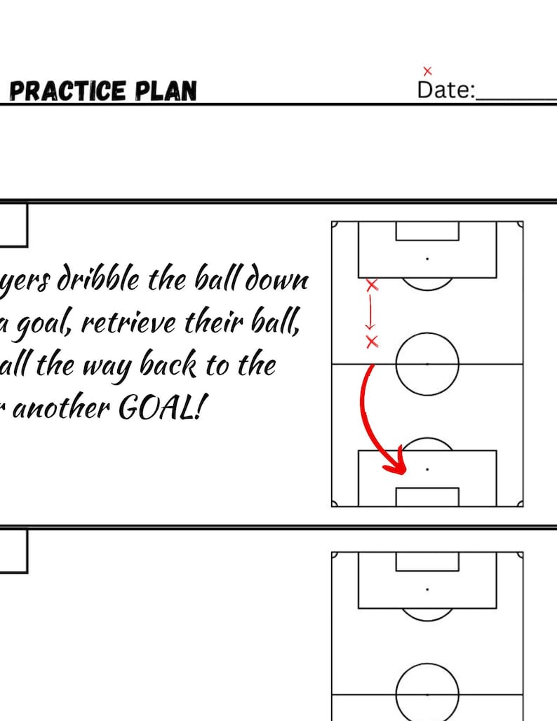 Soccer Practice Plan Sheets 8.5x11" | 2 Digital Downloads | Soccer ...