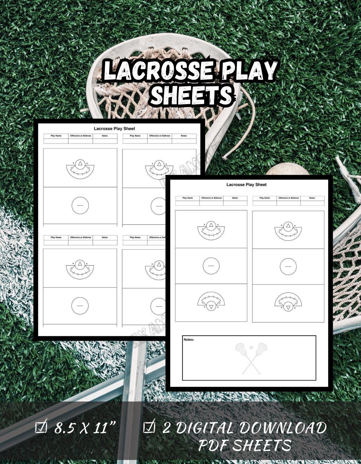 Lacrosse Practice Plan, Lineup, Field, and Play Sheets BUNDLE 8.5x11 ...