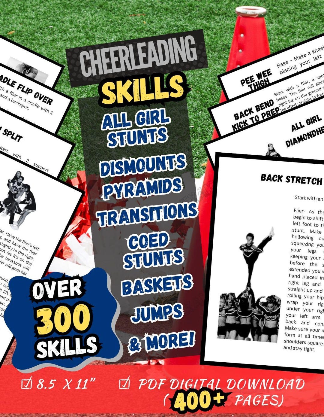 Ultimate Cheerleading Skills Bundle | Over 300 Skills | 400+ Pdf ...