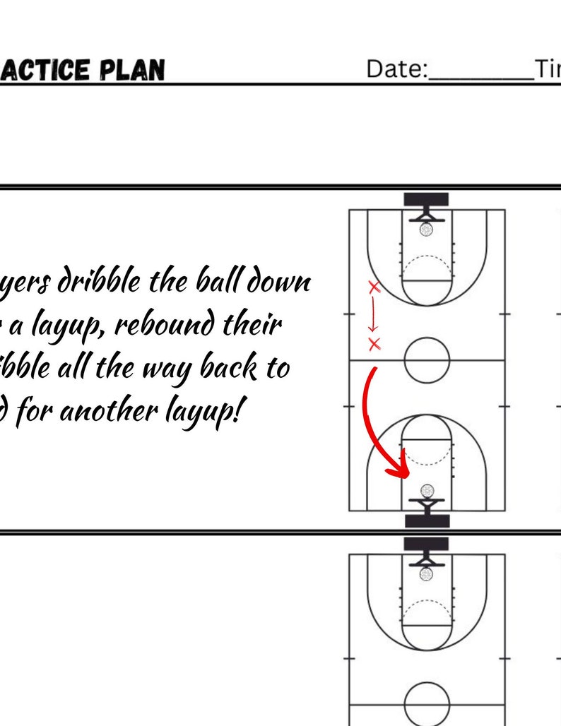 Basketball Practice Plan Sheets 8.5x11" | 2 Digital Downloads ...