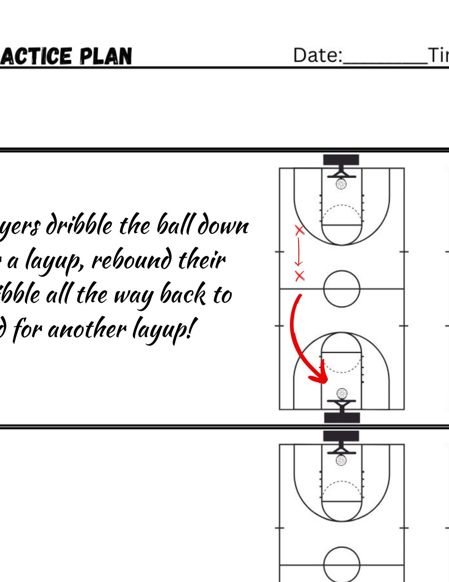 Basketball Practice Plan Sheets 8.5x11" | 2 Digital Downloads ...