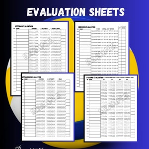 9 Volleyball Tryout Evaluation Sheets 8.5x11" | Digital Download ...
