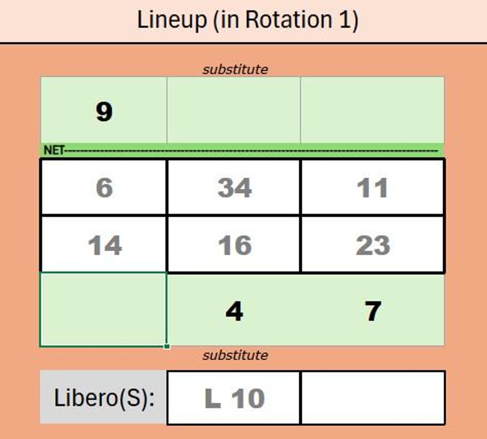 Volleyball Lineup Creator Excel Sheet – Digital Download / Excel File ...