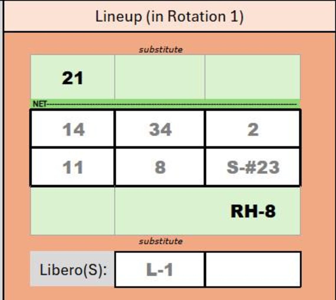 Volleyball Lineup Creator Excel Sheet – Digital Download / Excel File ...