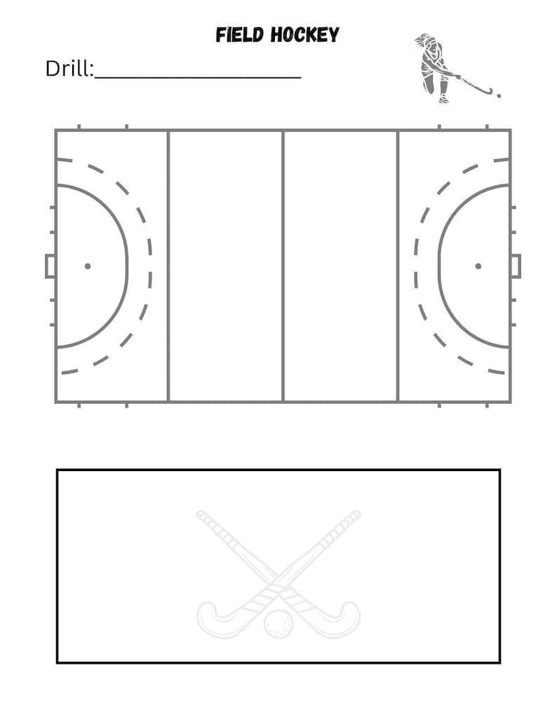 Field Hockey Blank Drill Sheets for Field Hockey Coach or Player 11x8.5 ...