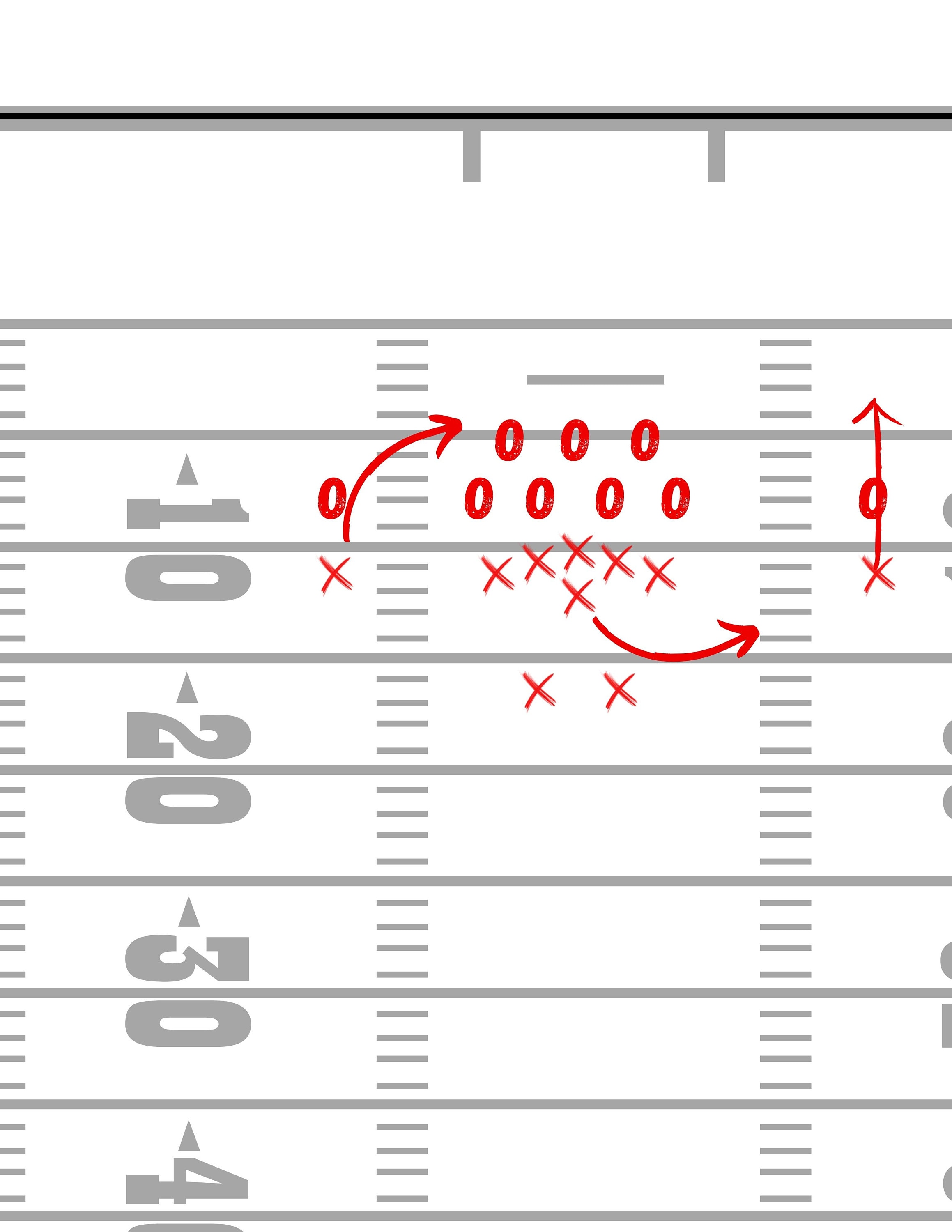 Football Field Playbook Sheets for Football Coach or Player 8.5x11 | 6 ...