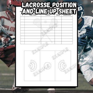Lacrosse Practice Plan, Lineup, Field, and Play Sheets BUNDLE 8.5x11 ...