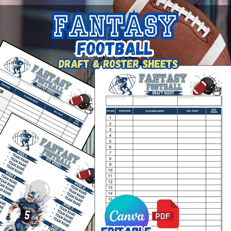 Football Depth Chart Template - Etsy