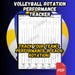Volleyball Rotation Performance Tracker Sheet for Volleyball Coach 8 ...