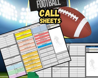 Football Field Practice Plan Sheets for Coach or Player 8.5x11 | 6 in ...