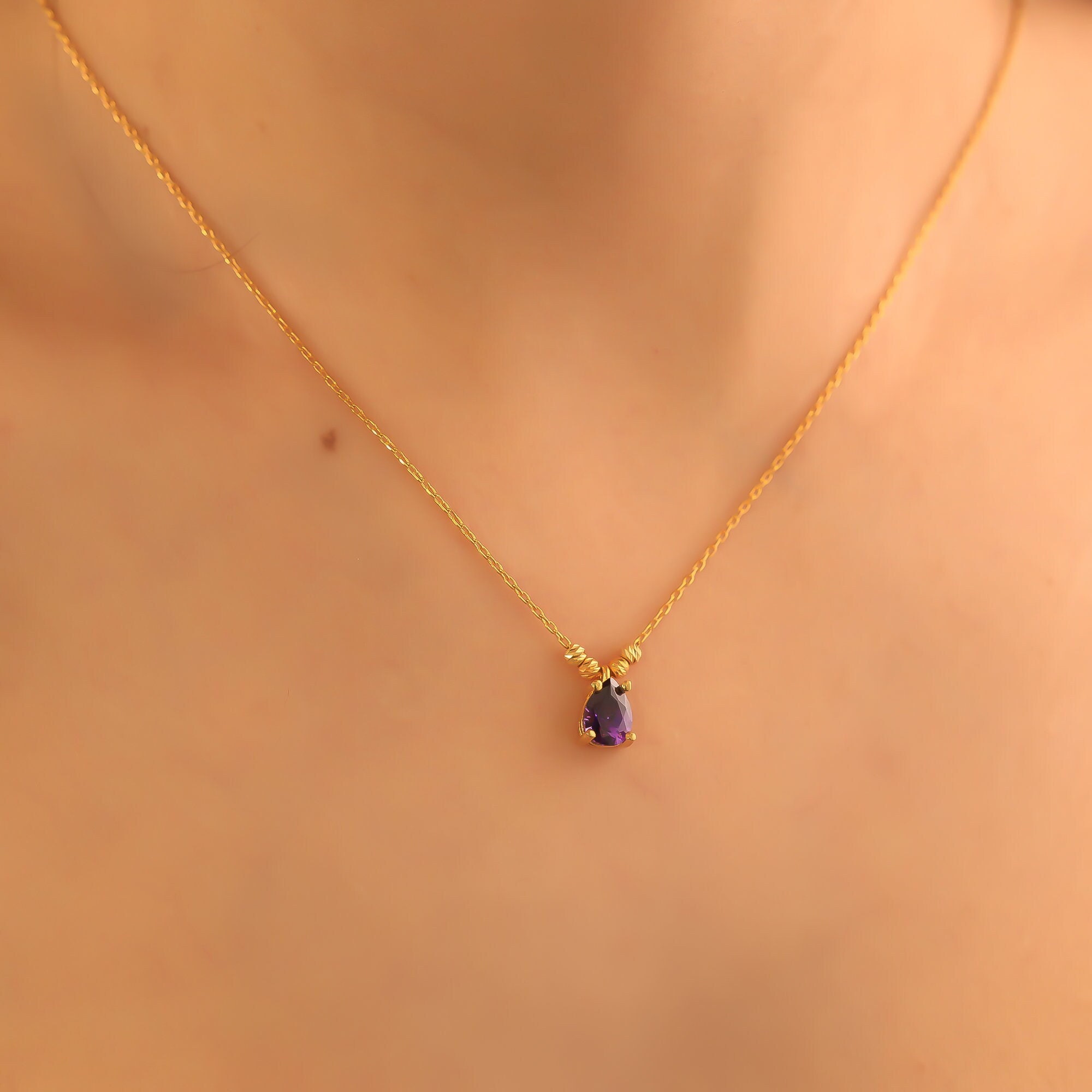 November Birthstone Necklace, Gift for November, November Birthstone ...