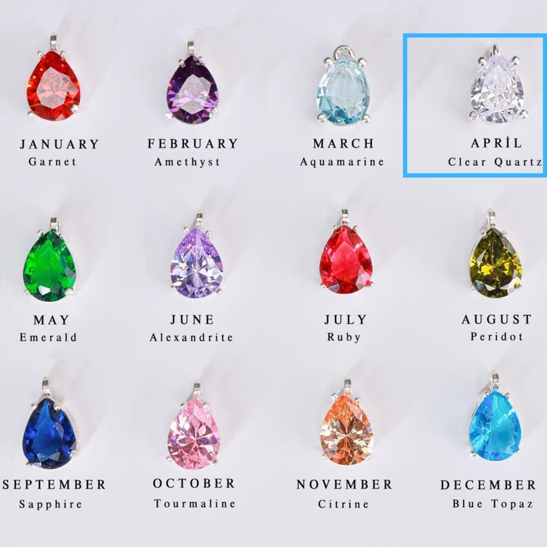 April Birthstone, Gift for April, Gift for Woman, Clear Quartz Necklace ...