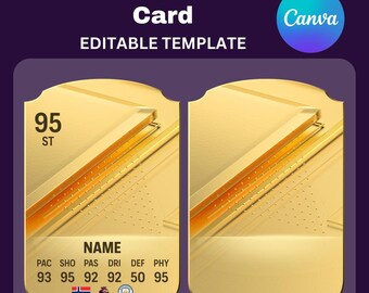 Blank Personalisable 2024 Football Ultimate Team Player GOLD Card ...