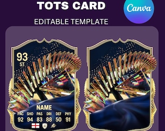 Blank Personalisable 2024 Football Ultimate Team Player GOLD Card ...