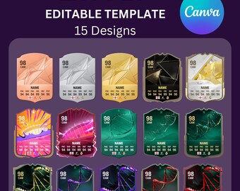 Blank Personalisable FIFA 23 Football Ultimate Team Player Cards 21 ...