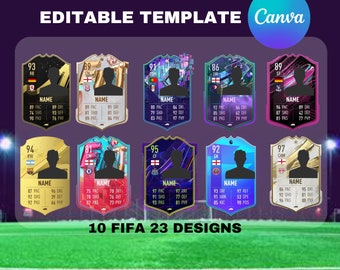 Blank Personalisable FIFA 23 Football Ultimate Team Player Cards 21 ...