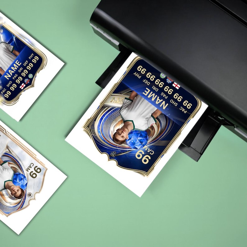 Blank Personalisable 2026 Football Team Player Cards | 3 Designs ...