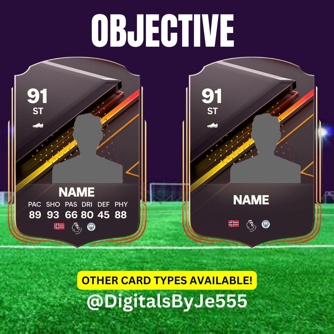 Personalised FIFA 24 OBJECTIVE Card Ea Fc 24 All Designs Available ...