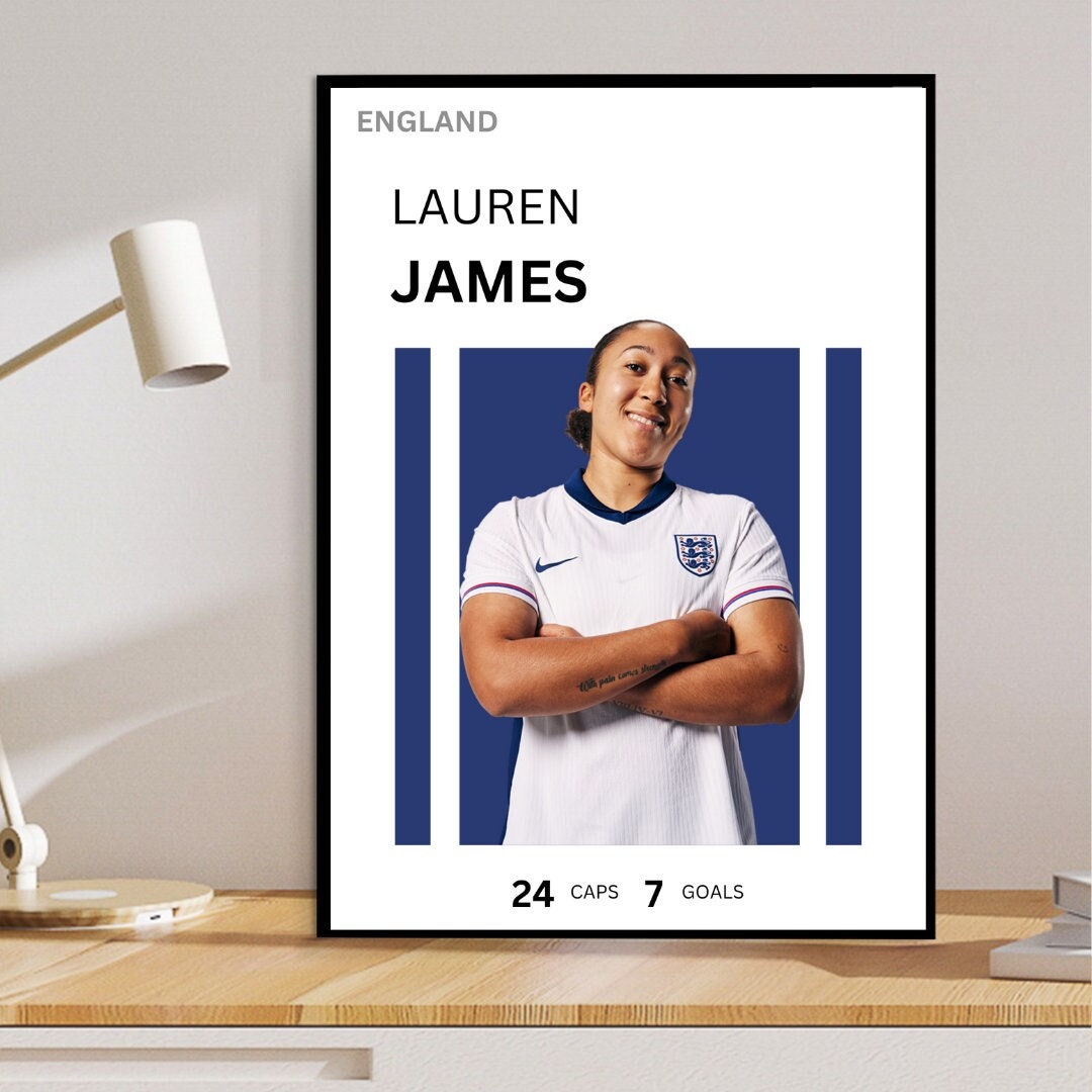Lionesses Lauren James Football England 2024 Print/poster - Etsy UK