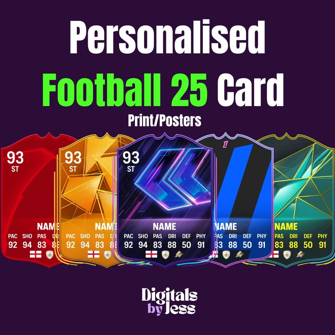 Personalised Football 25 Ultimate Player Card | Football 25 |ALL ...