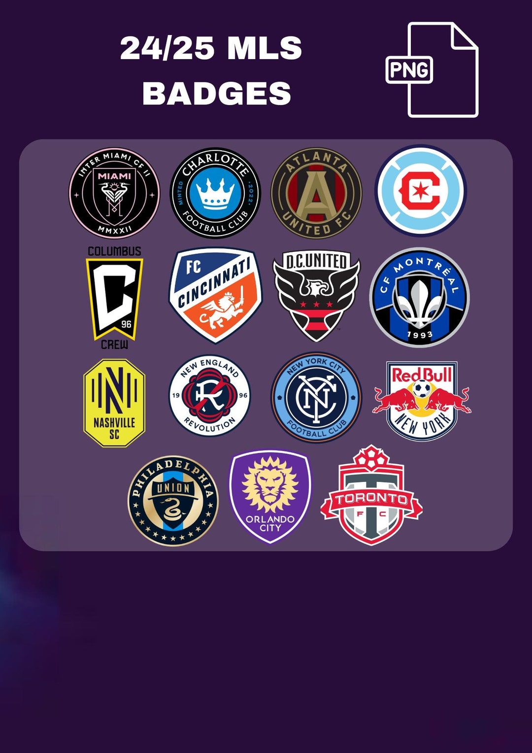 2024/2025 MLS Badges Digital Download Template Pack png's - Etsy