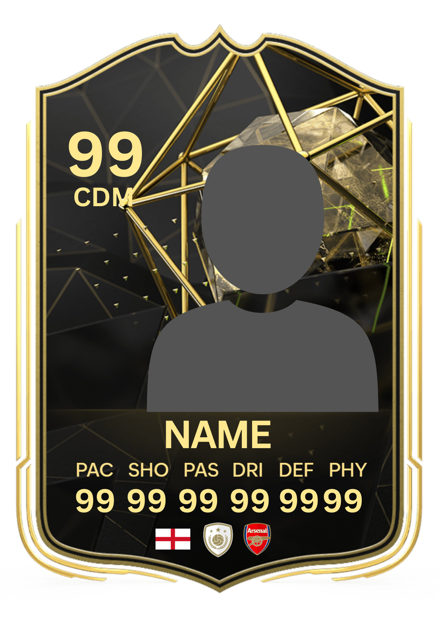 Customisable FIFA 24 Football Card, FUT Card, Football Card Canva ...
