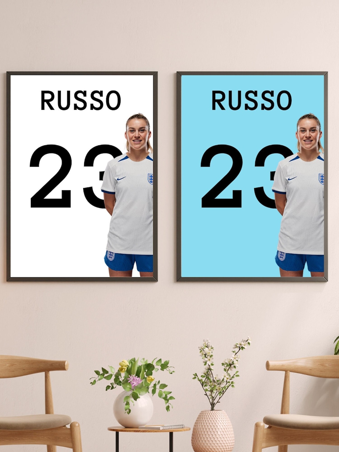 Lionesses Alessia Russo Football Home / Away England - Etsy