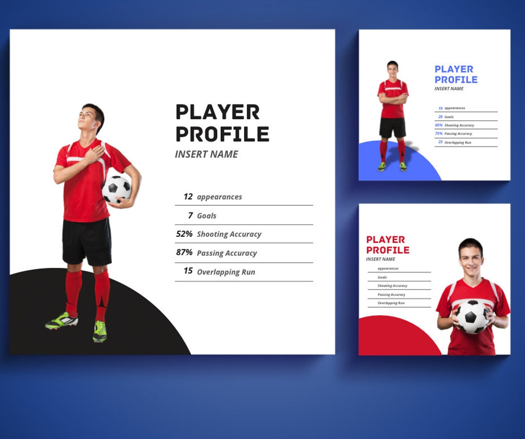 Football Player Profile Football Poster Gift, Gift for Him/her Football ...