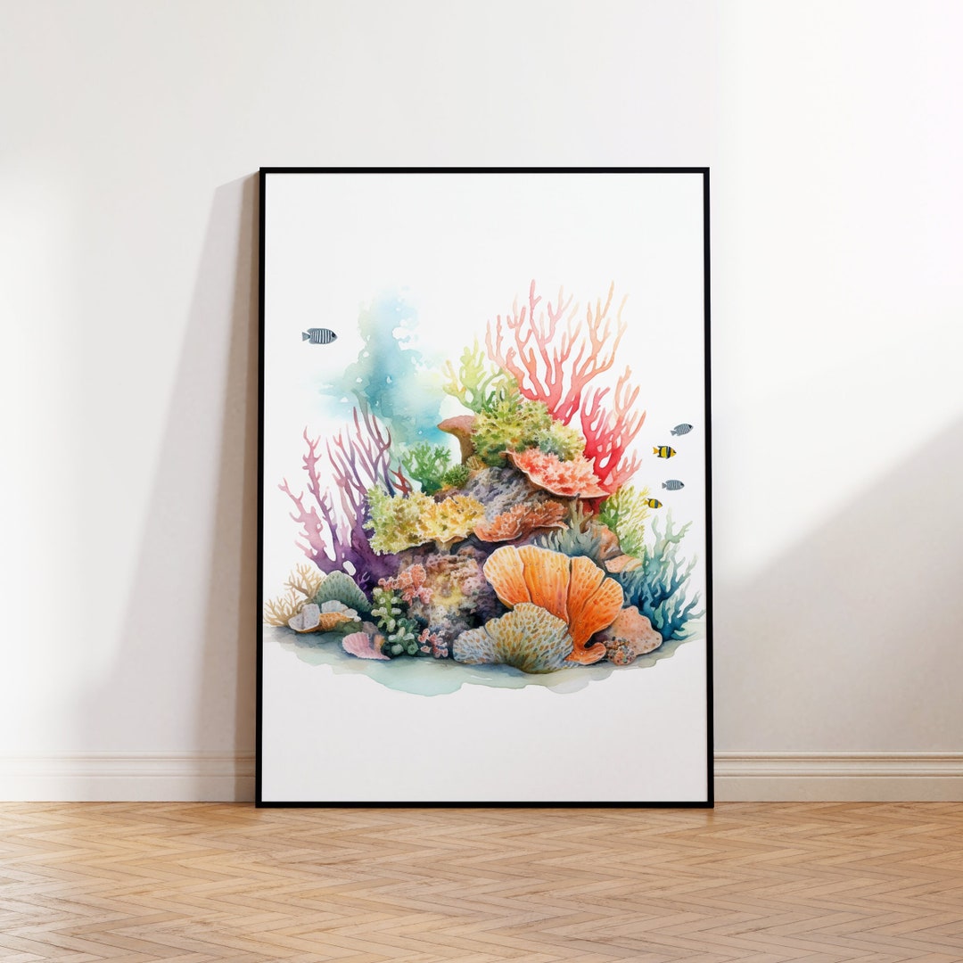 Coral Reef Wall Art Printable Ocean Wall Art Coral Poster - Etsy