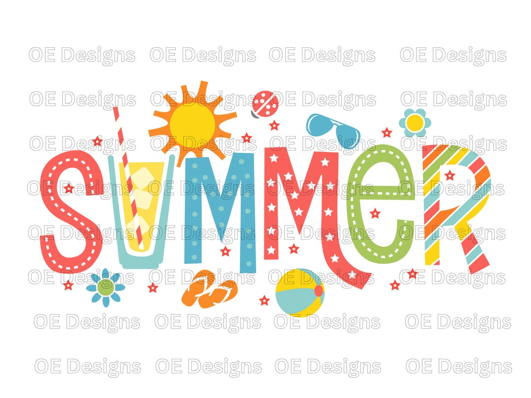 Summer Svg, Summer Clipart, Summer Cutting Files, Instant Download, PNG ...