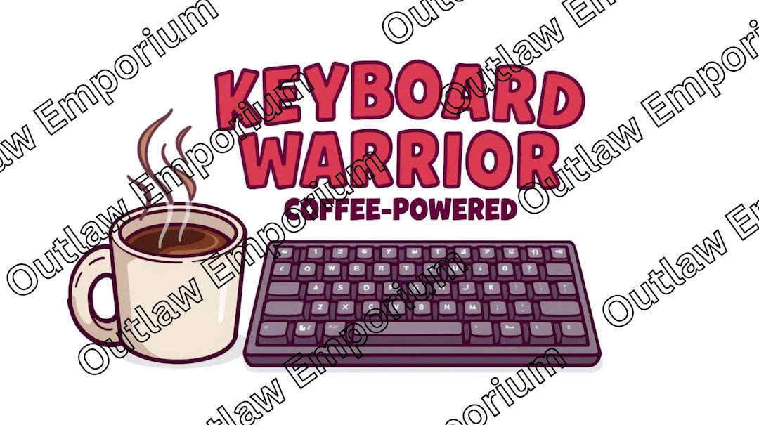Keyboard Warrior Coffee PNG | Funny Work From Home Design for Shirts ...