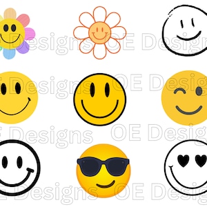 Smiley Face SVG Bundle, Smiley Face SVG, Smile SVG, Trippy Svg, Svg ...