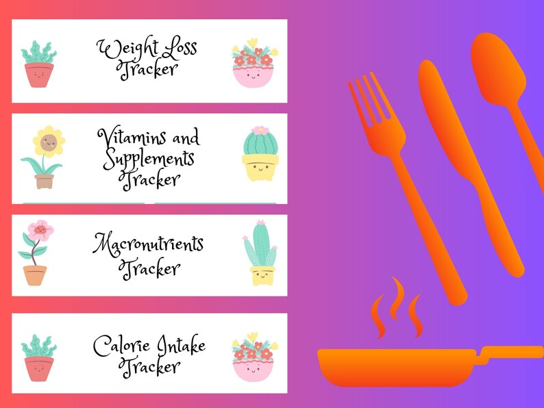 Daily Nutrition Tracker Weakly Meal Planner Nutrition Goals - Etsy