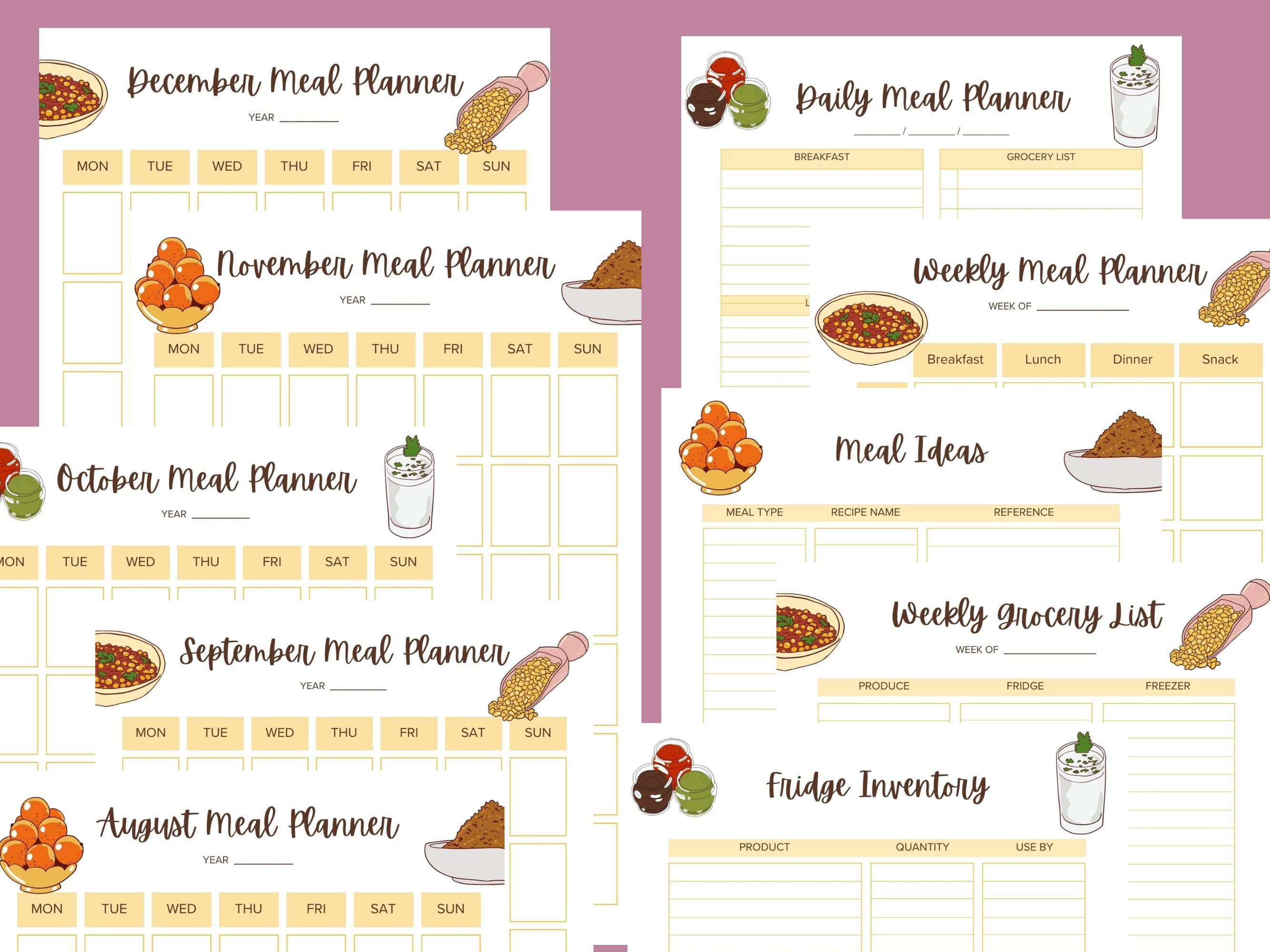 Digital Macronutrient Planner, Printable Macronutrient Log, Weakly Meal ...