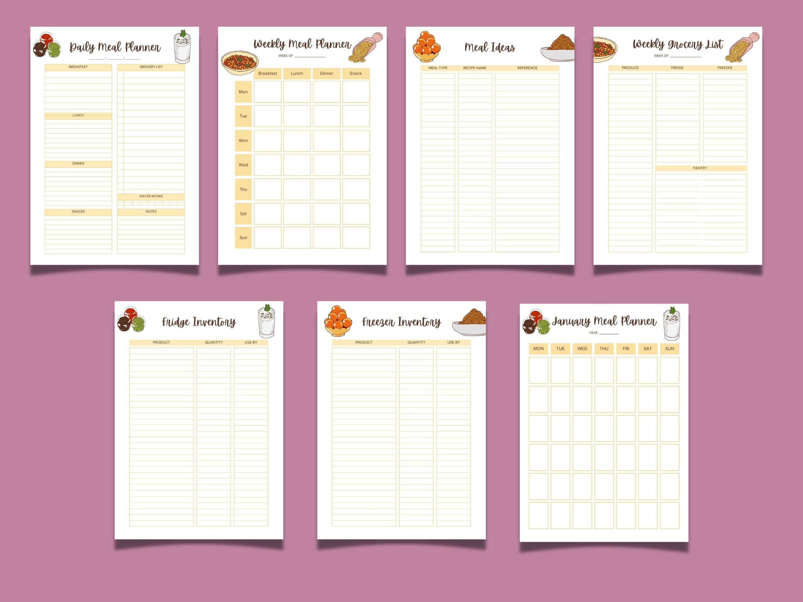 Digital Macronutrient Planner, Printable Macronutrient Log, Weakly Meal ...