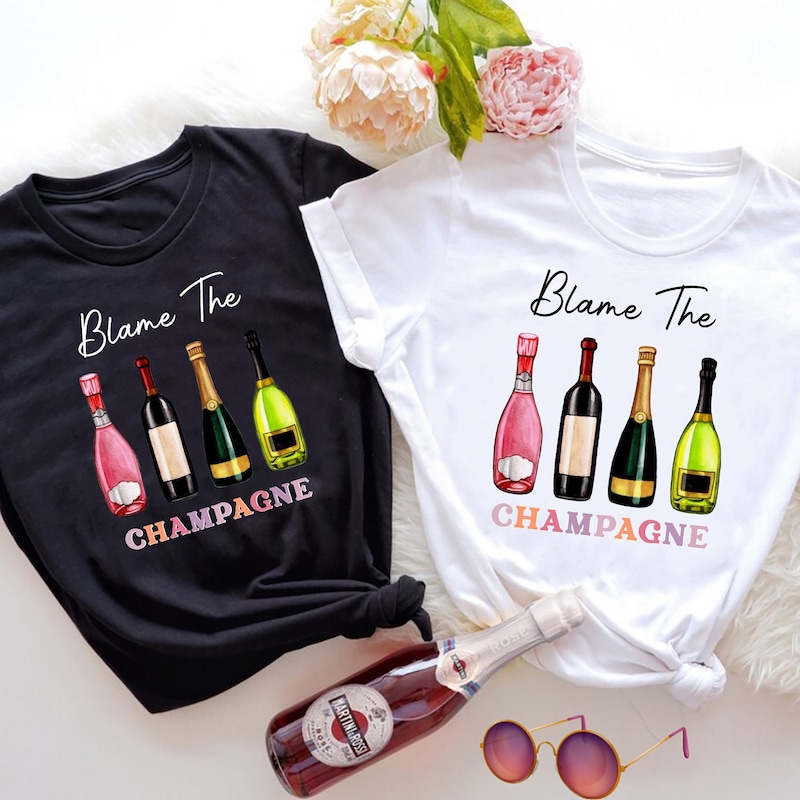 Champagne Tshirt - Etsy