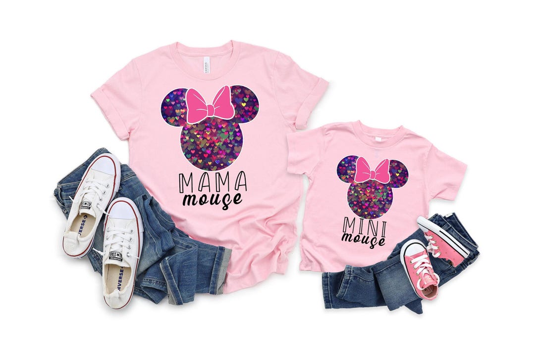 Mama and Mini Mouse Shirt, Personalized Matching Family Mouse Shirt ...