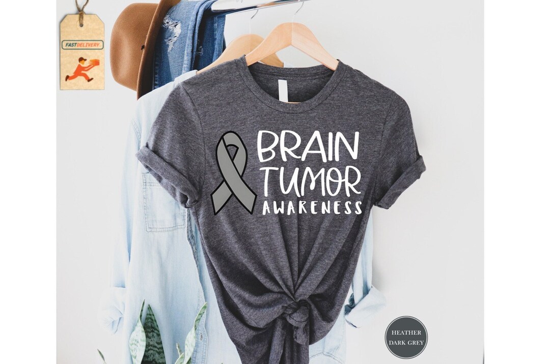 Brain Tumor Warrior Shirt, Brain Cancer Awareness Shirt, Brain Cancer ...