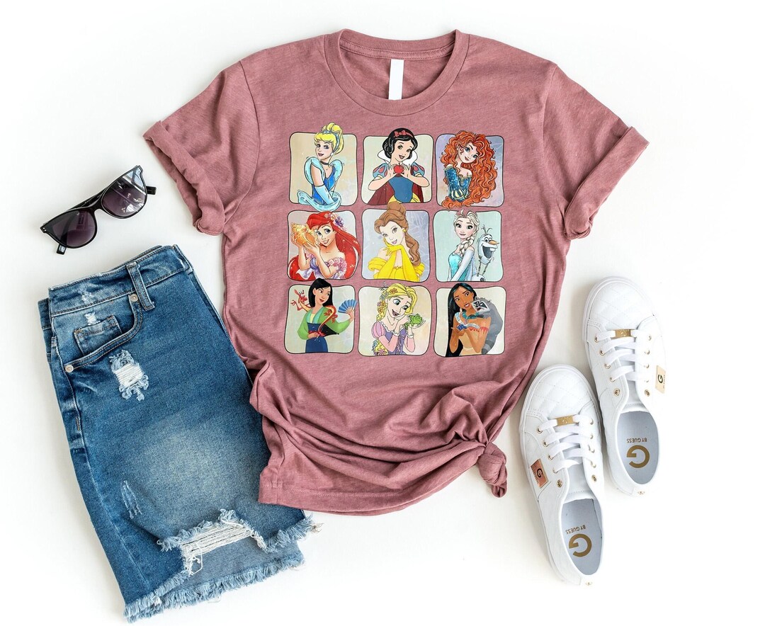 All Princess Tshirt, Disney Princess Shirt, Kids Princesses Shirt ...