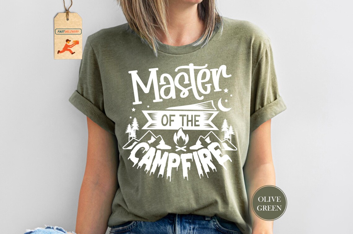 Master of the Campfire Shirt, Funny Camping Shirt, Adventure Tshirt ...