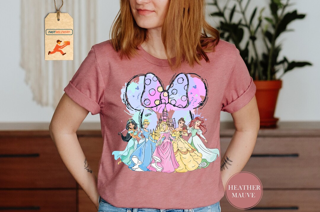 Disney Princess Shirt, Disney Watercolor Shirt, Disney Vacation Shirt ...