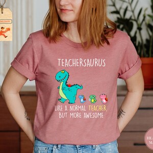 Teachersaurus Shirt, Teacher Dinosaur Shirt, First Day of School Shirt ...