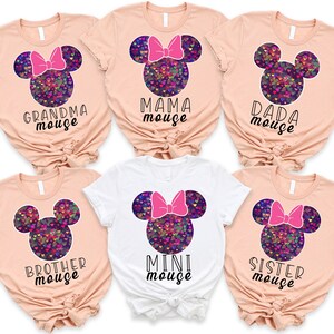 Mama and Mini Mouse Shirt, Personalized Matching Family Mouse Shirt ...