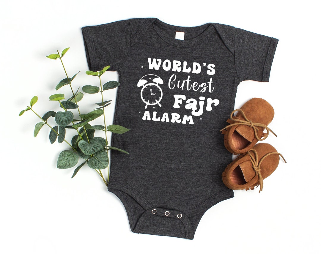 Funny Onesie®, World's Cutest Fajr Alarm Clock Toddler Shirt, Baby ...