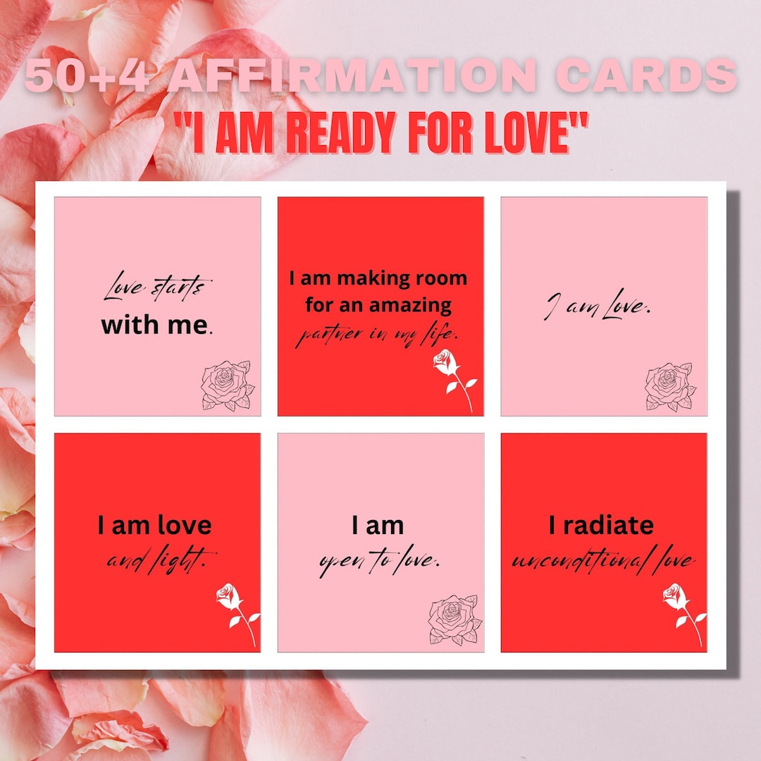 I Am Ready for Love Printable Affirmation Card Deck, Vison Board ...