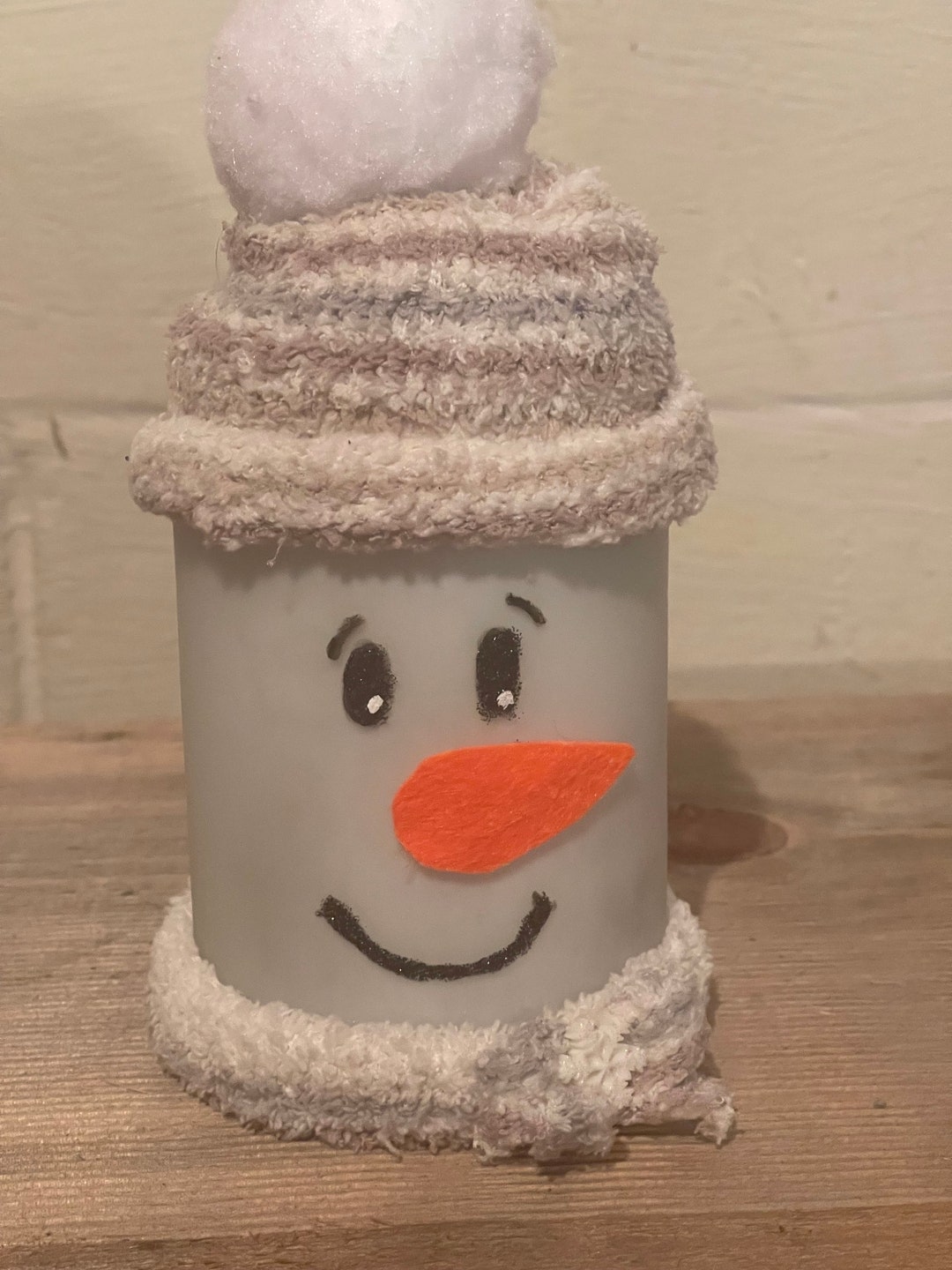 Snowman Jar - Etsy