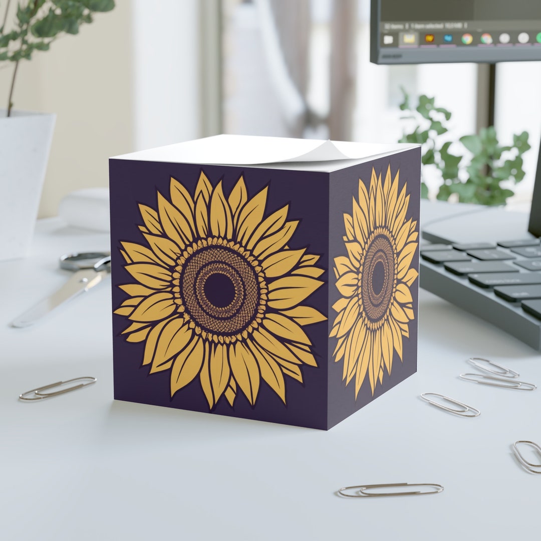 Sunflower Note Cube - Etsy