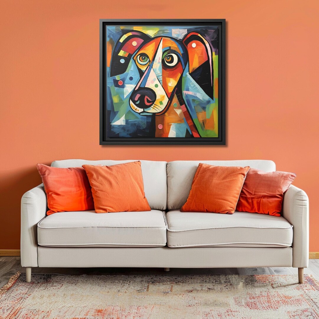 Pablo Picasso Art Print Abstract Dog Print Cubist Cubism Matte Canvas ...