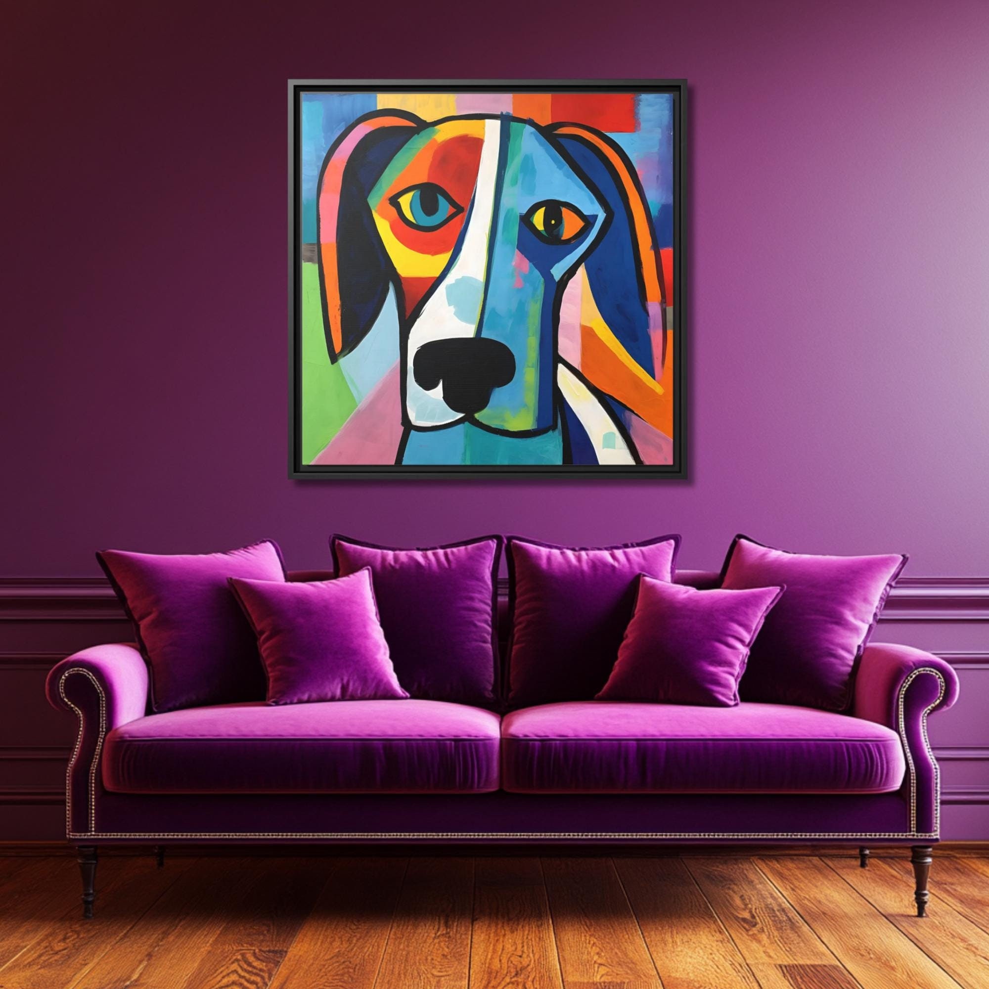 Pablo Picasso Art Print Abstract Dog Painting Cubist Cubism Matte ...