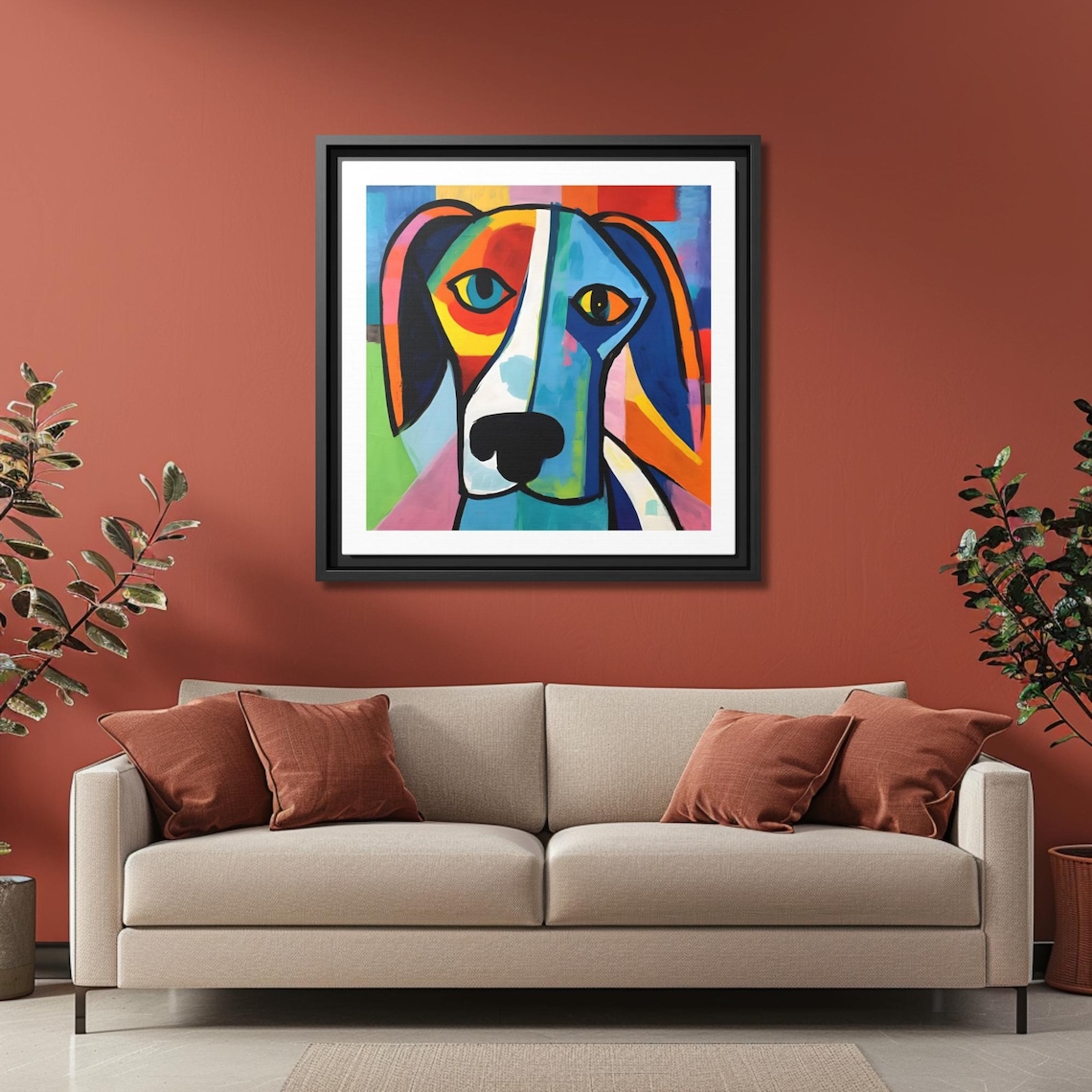 Pablo Picasso Art Print Abstract Dog Painting Cubist Cubism Matte ...